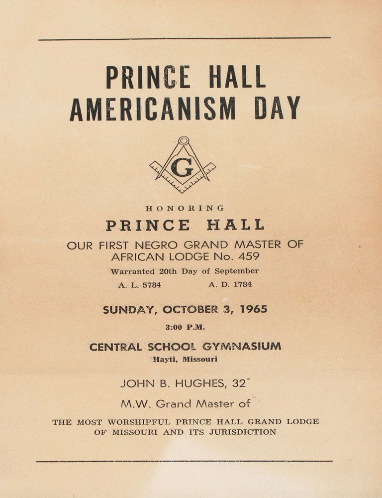 Prince Hall Americanism Day. Honoring Prince Hall Our First Negro Grand ...