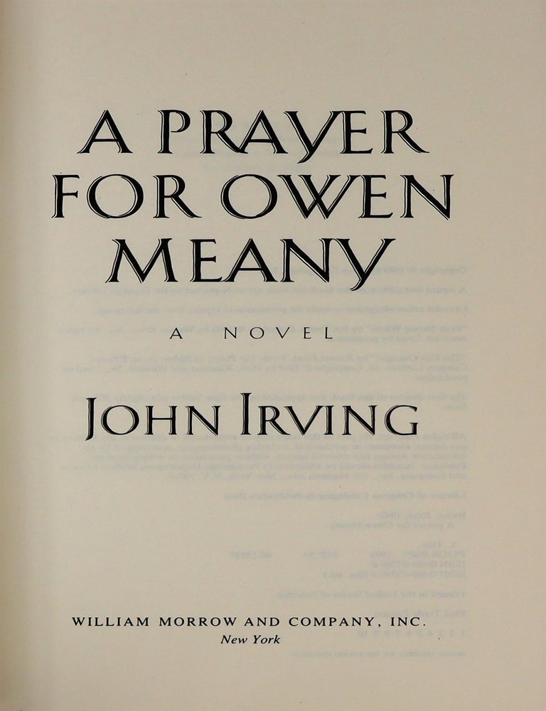 A Prayer for Owen Meany - John Irving - First trade edition